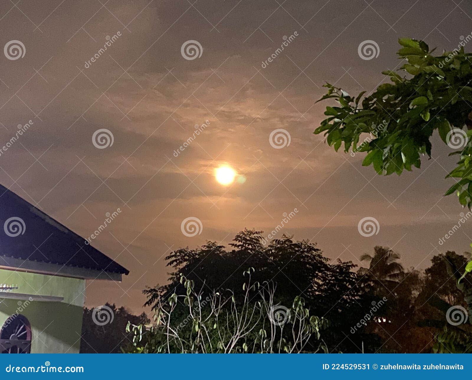 Moonlight stock image. Image of moonlight, full, indonesian - 224529531