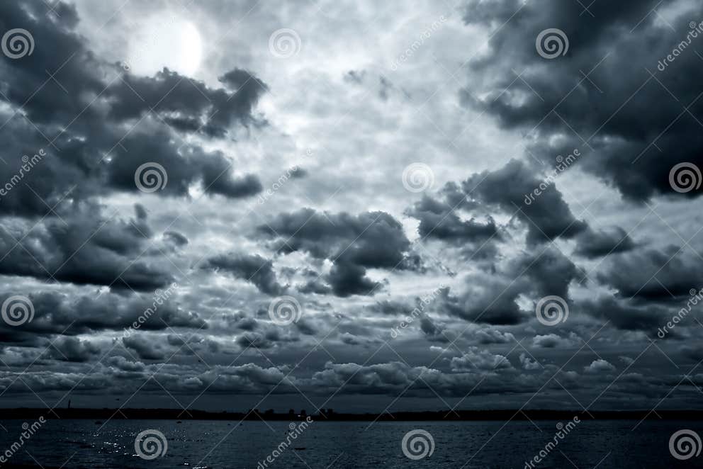 Moonlight night stock photo. Image of shadows, seascape - 9762740