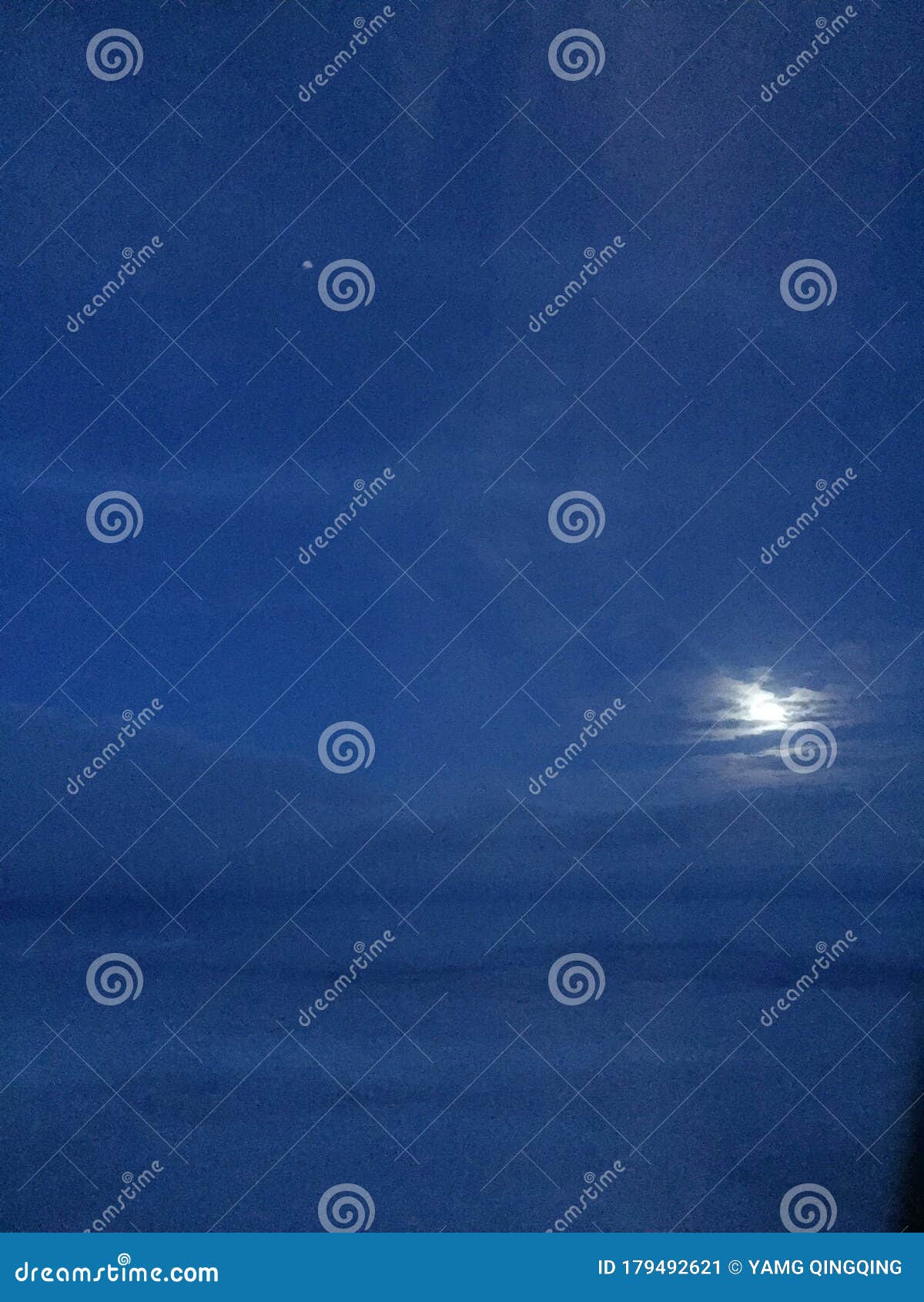 Moonlight Night Light Sea and Sky White Moonlight Stock Image - Image ...