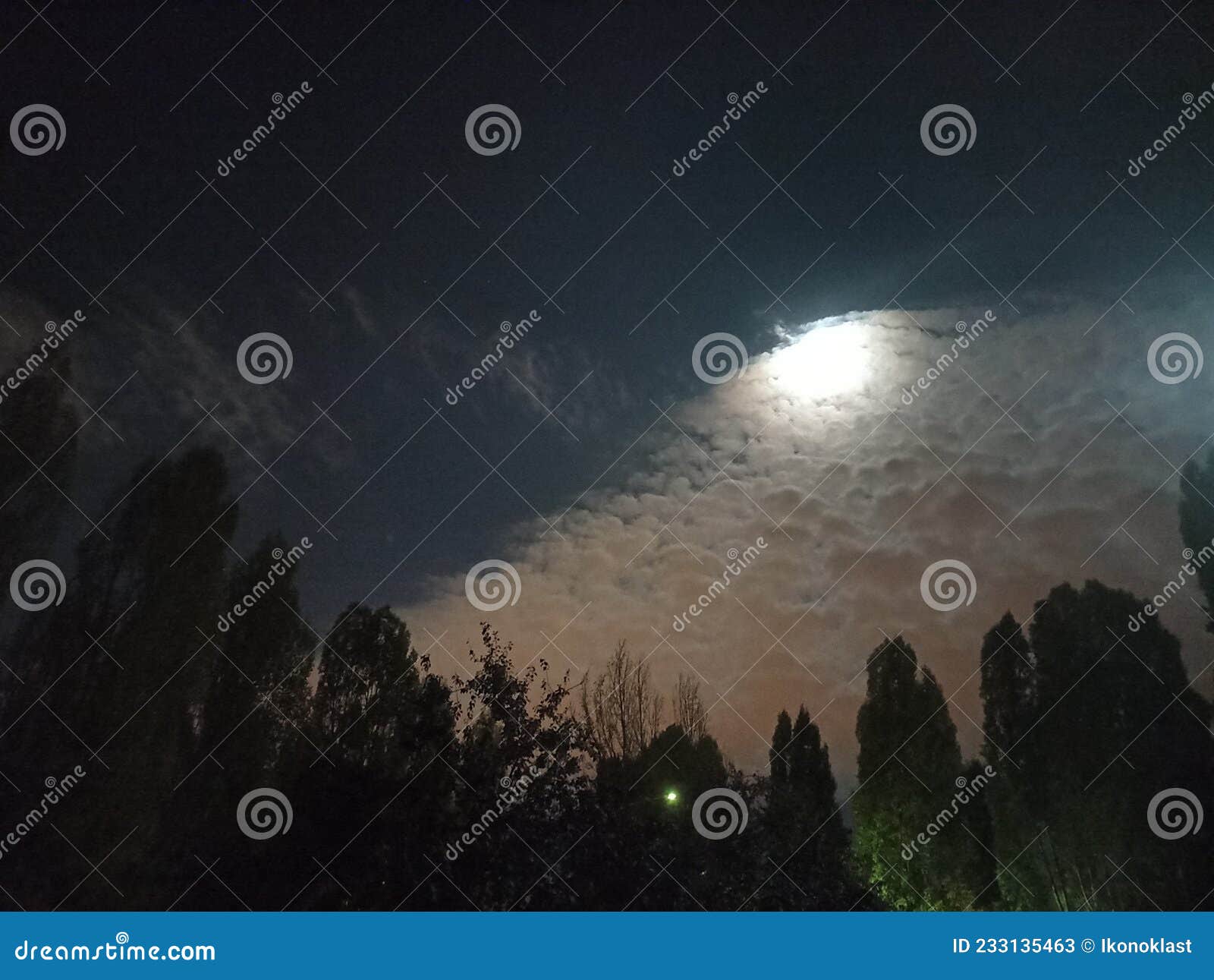 Moonlight and Pink Clouds stock image. Image of moonlight - 233135463
