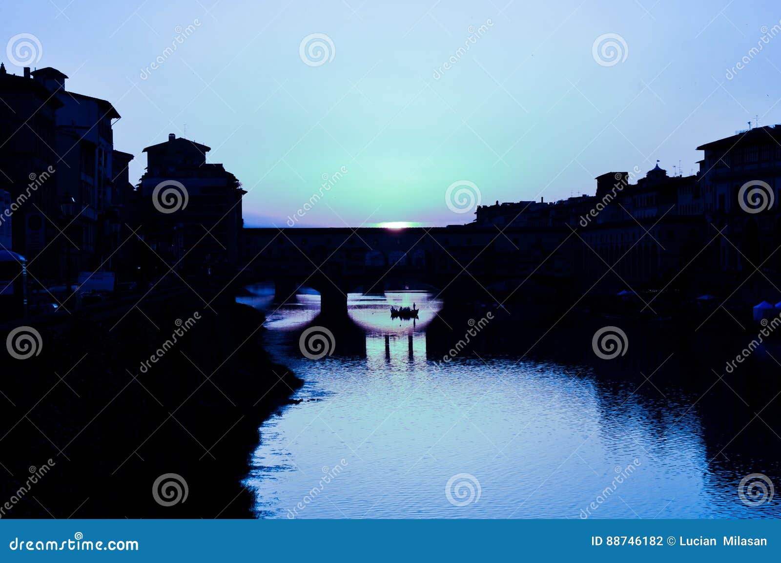 Moonlight stock photo. Image of florence, historic, attraction - 88746182