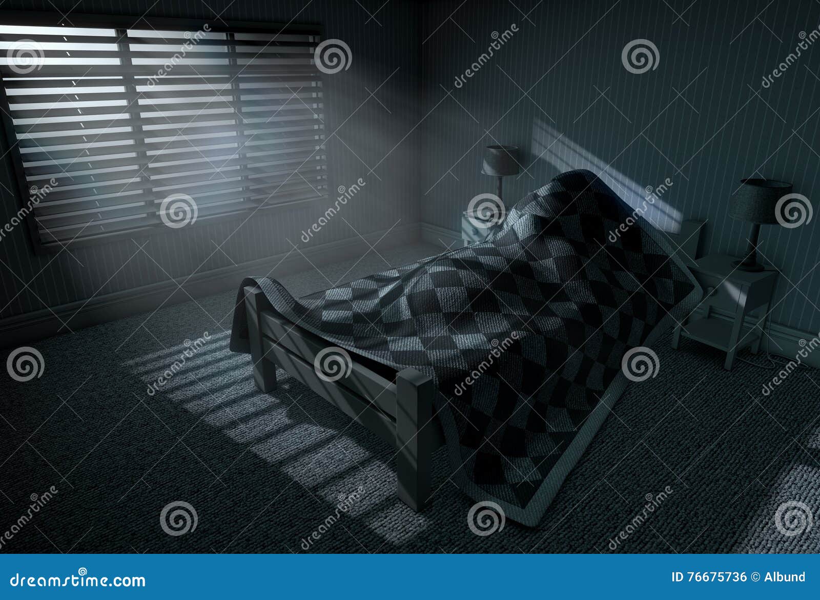 Moonlight Sleep in stock illustration. Illustration of dark - 76675736