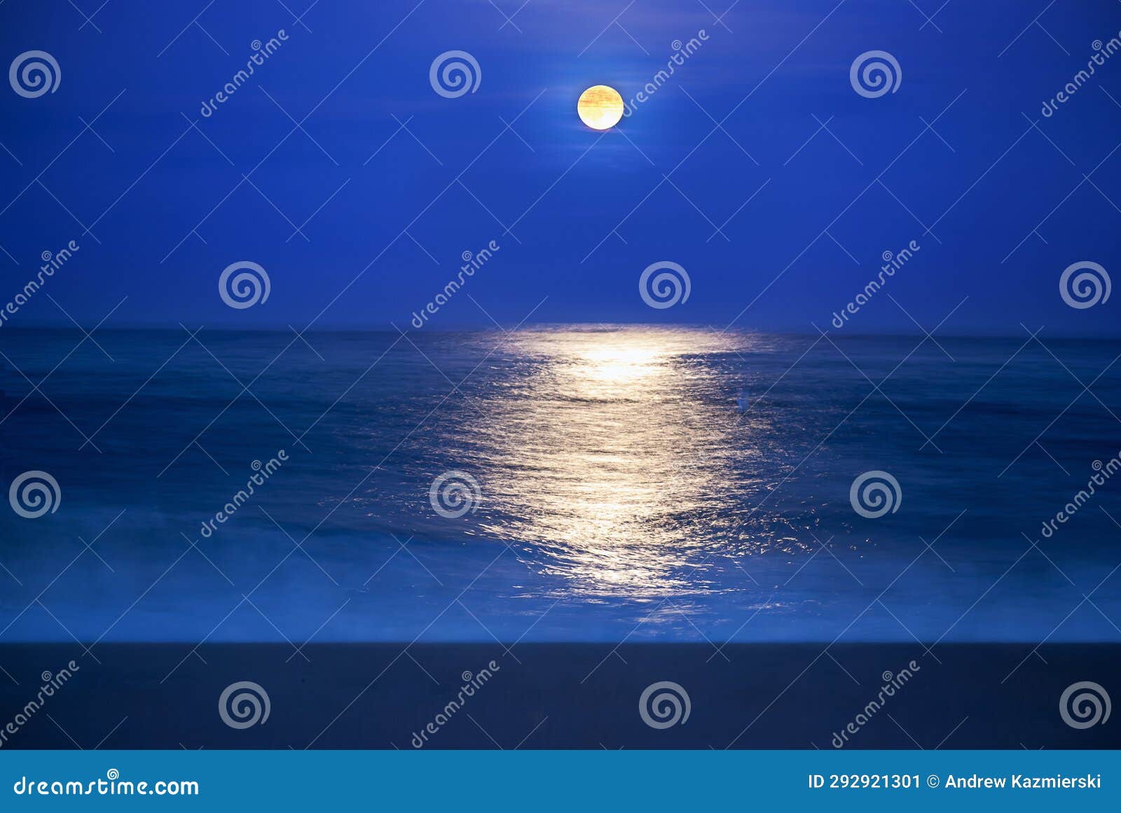 Moonlight on Water stock image. Image of horizon, reflects - 292921301