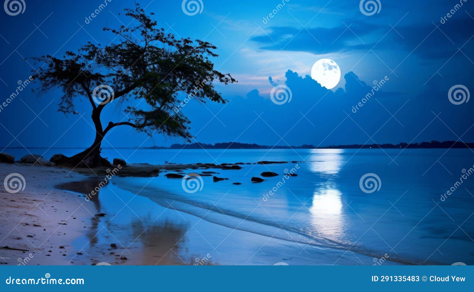 Enhanced Blue Moon Beauty stock illustration. Illustration of ...