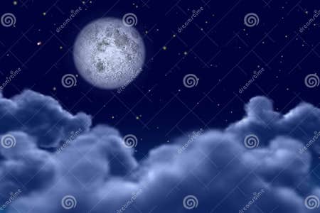 Moonnight stock illustration. Illustration of astro, midnight - 1044836