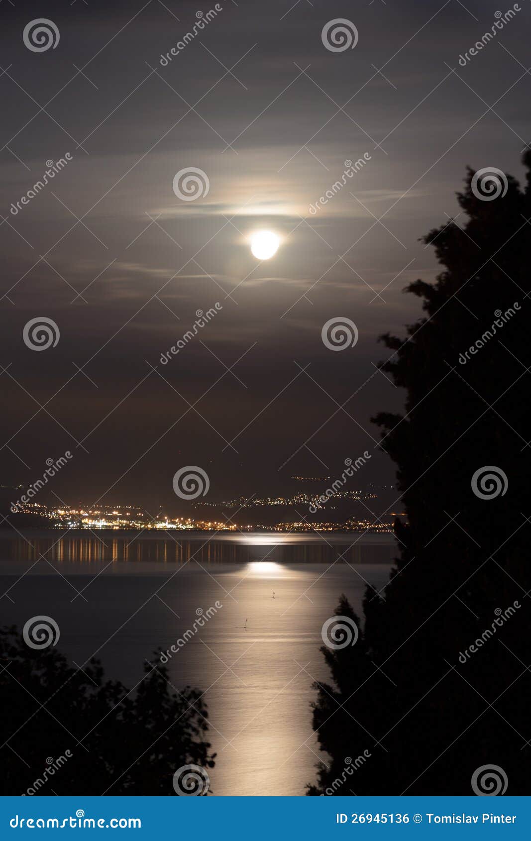 Moonrise stock photo. Image of light, sunset, landscape - 26945136