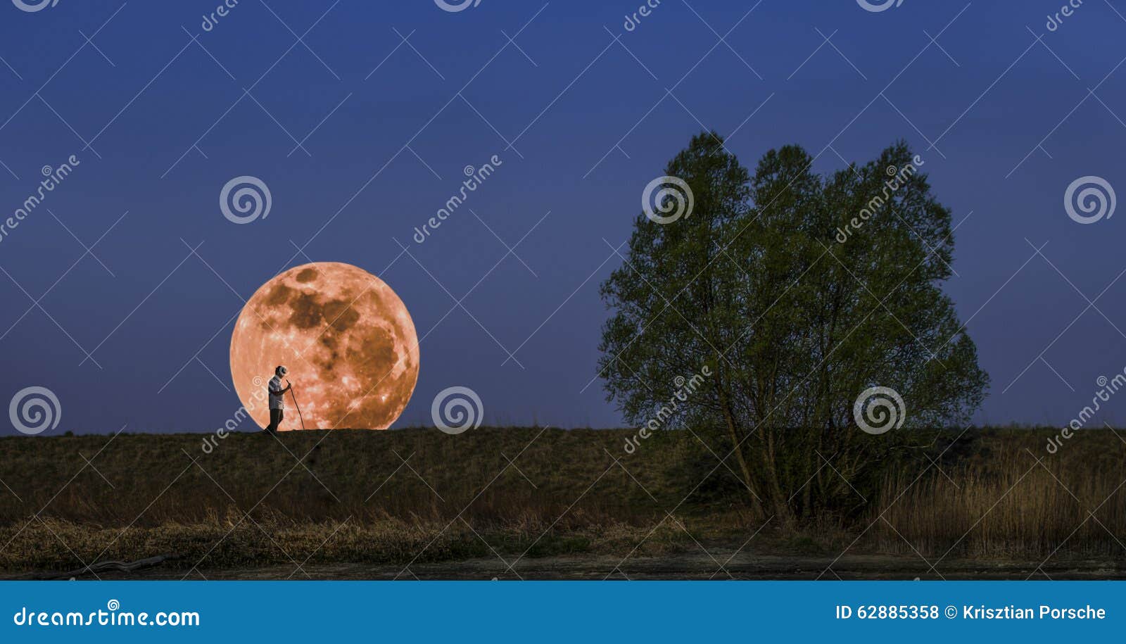 Moonrise stock photo. Image of evening, bright, beginning - 62885358