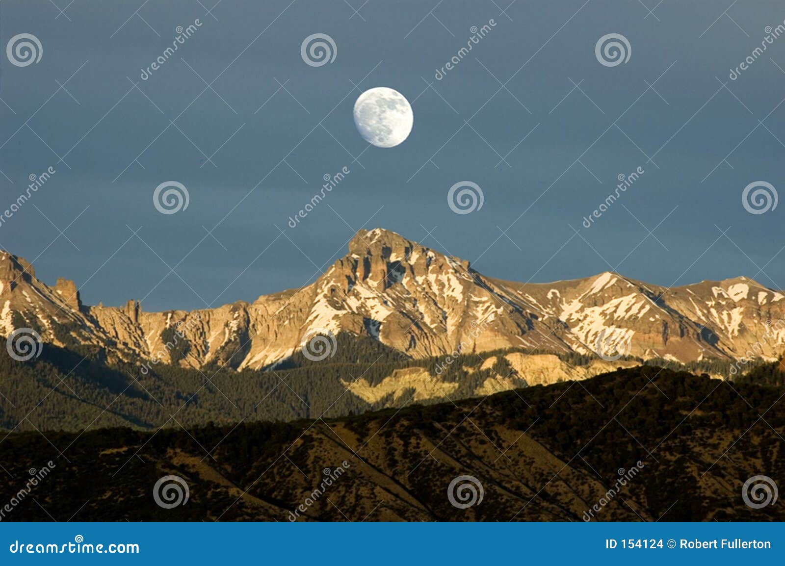 Moonrise Over the Cimmarons Stock Photo - Image of nature, colorado: 154124