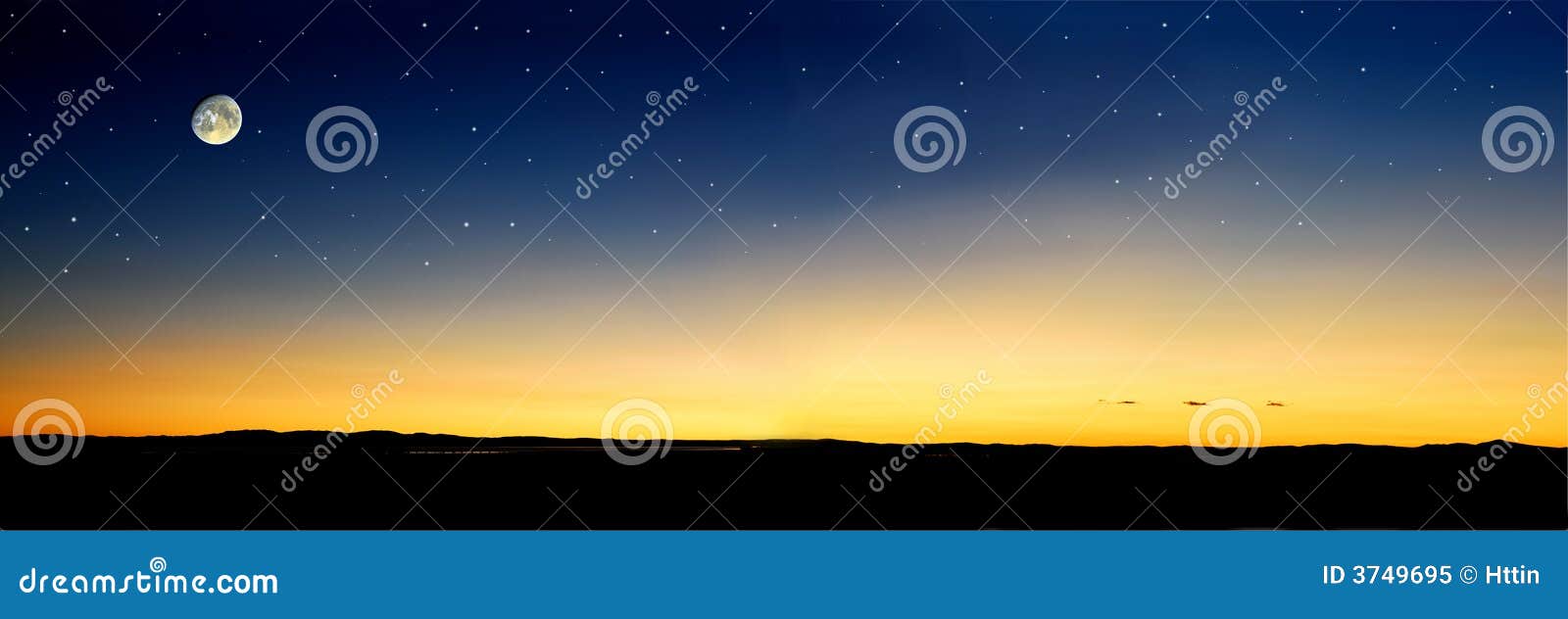Moonrise sunset stock illustration. Illustration of amazing - 3749695