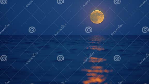 The Moons Reflection on the Ocean Creates a Ghostly Apparition Creating ...