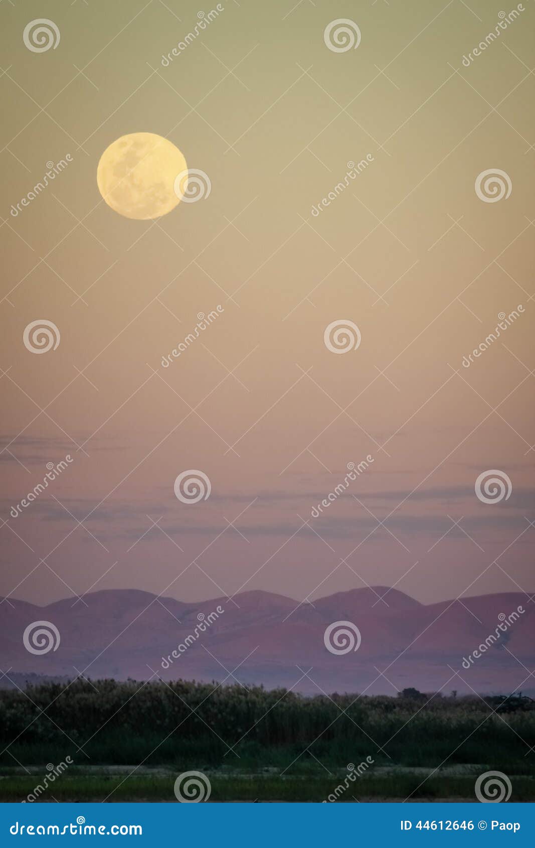 Moonscape Over Tsiribihina River In Madagascar Stock Photo ...