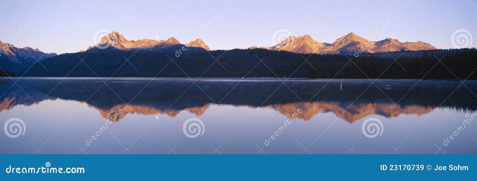 Moonset at sunrise stock image. Image of color, contours - 23170739