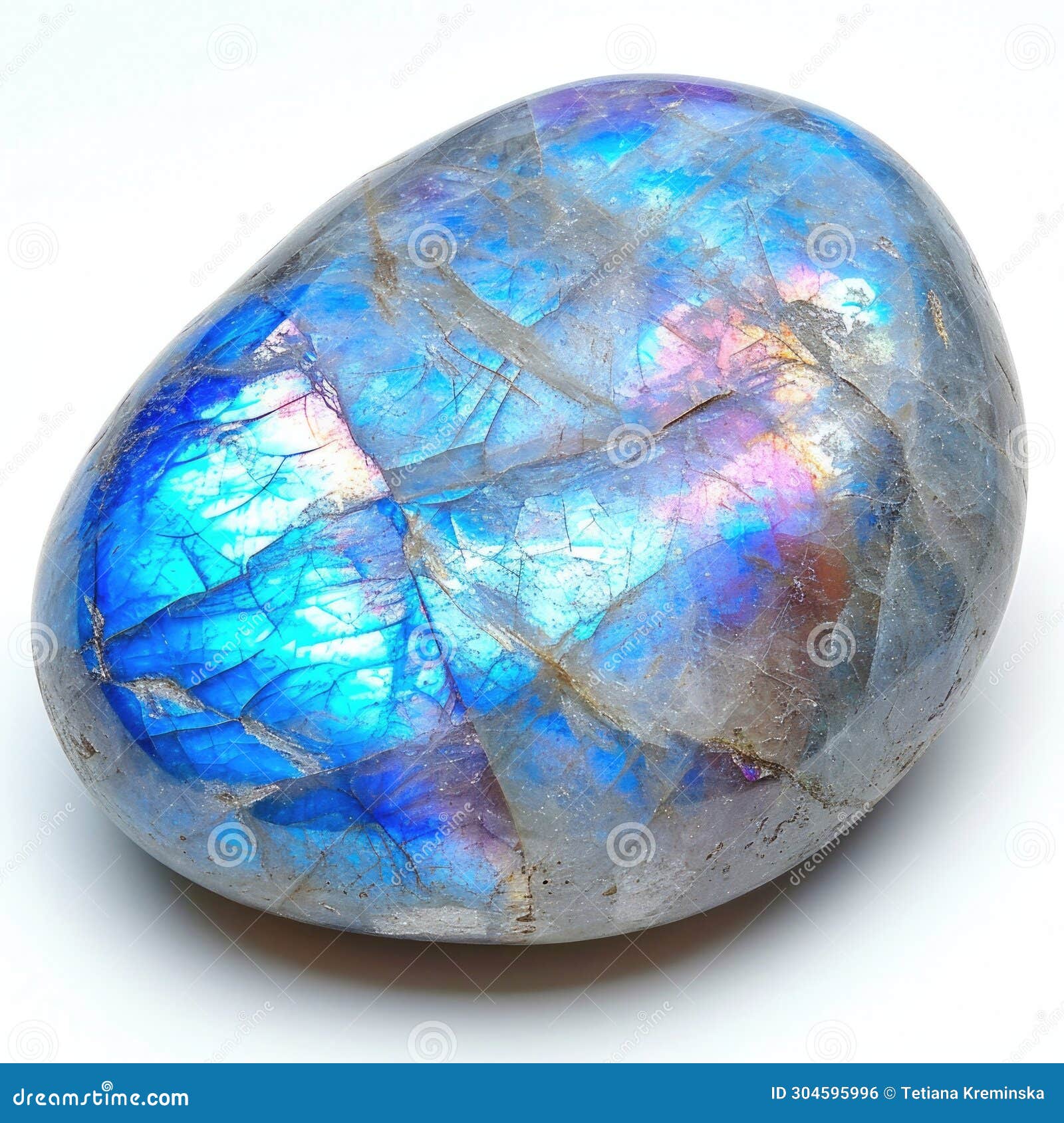 Moonstone on White Background Stock Illustration - Illustration of ...