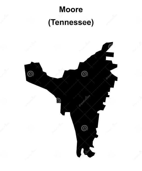 Moore outline map stock illustration. Illustration of cartography ...