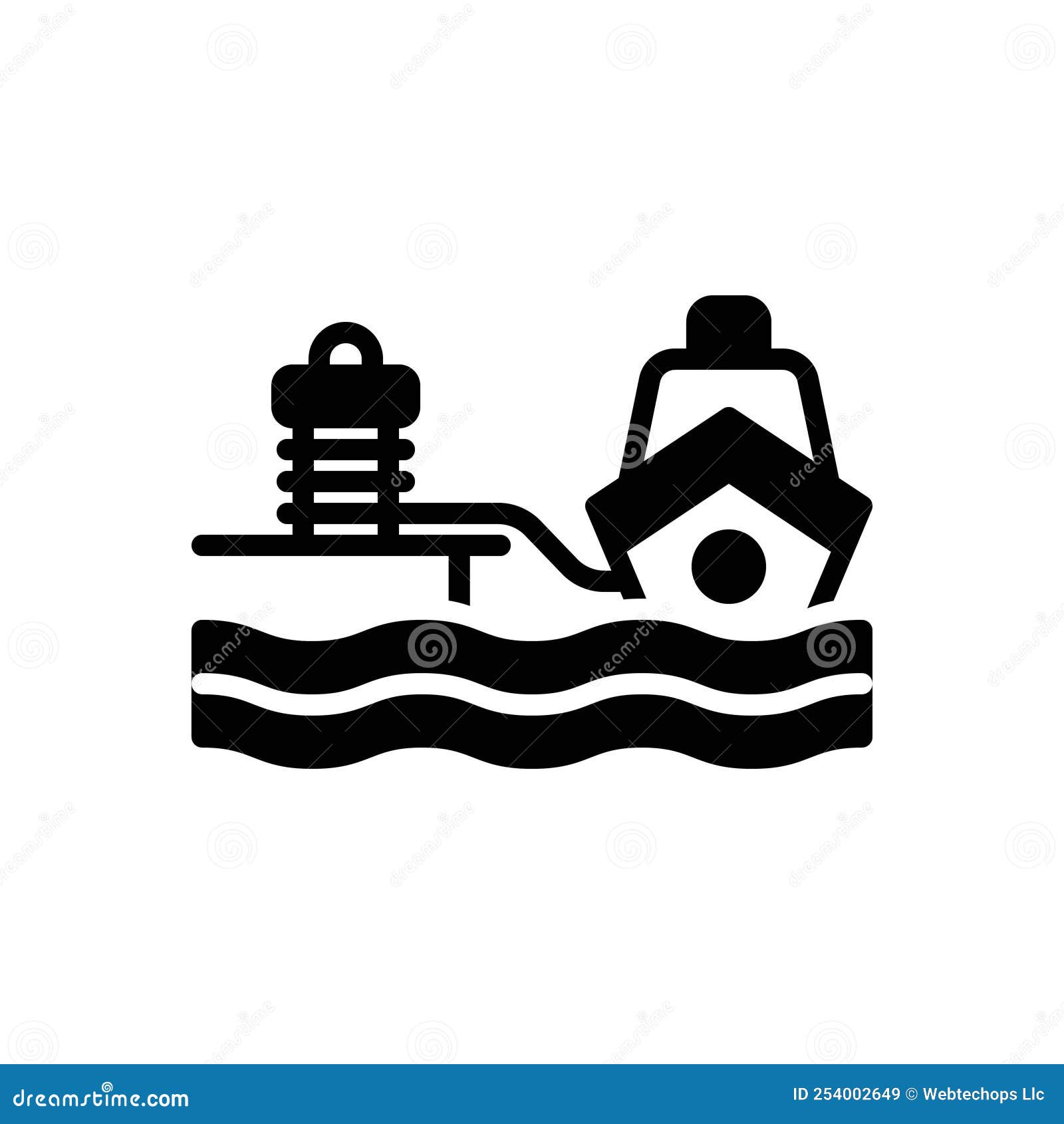 Black Solid Icon for Moore, Ship and Port Stock Illustration ...