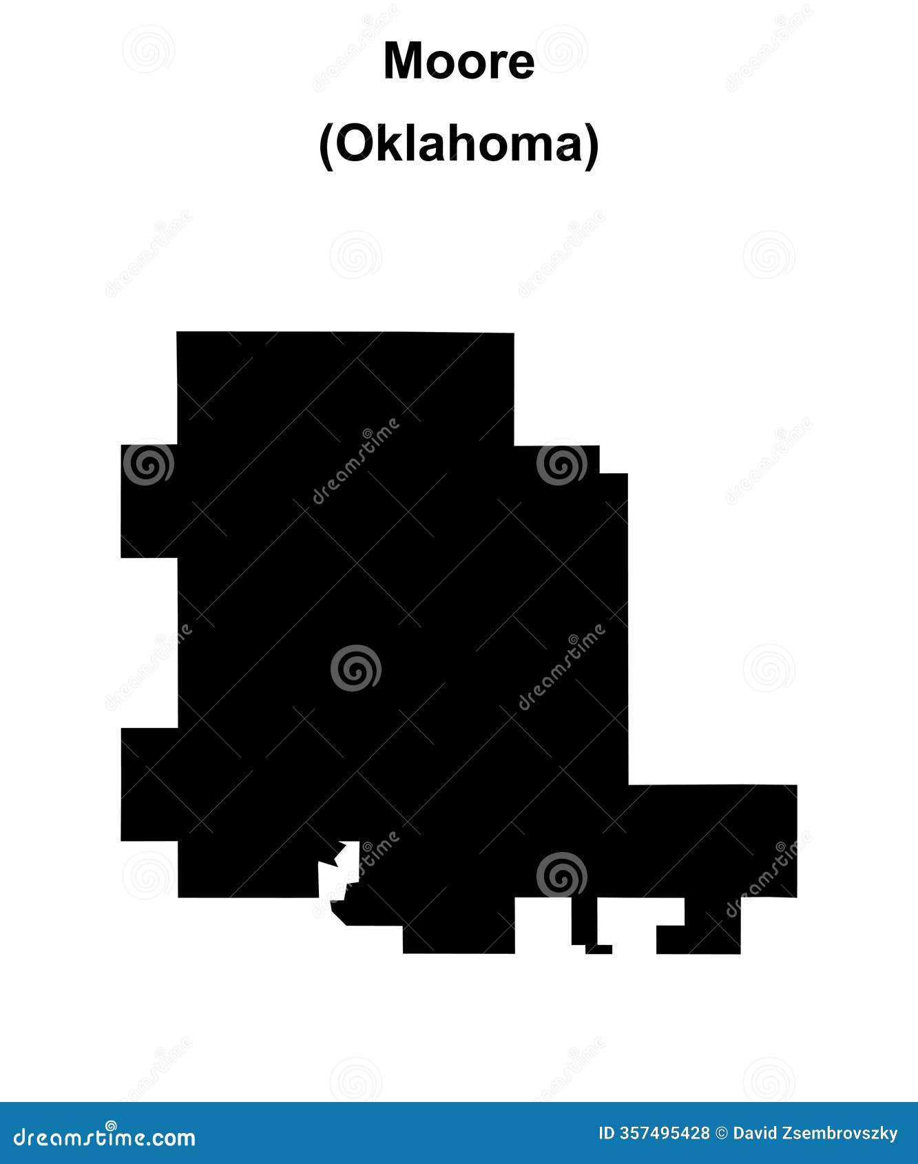 Moore Outline Map Vector Illustration | CartoonDealer.com #361761898