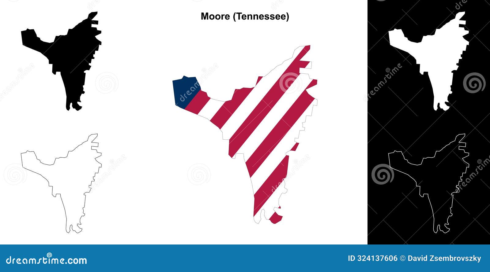 Moore Outline Map Vector Illustration | CartoonDealer.com #324137606