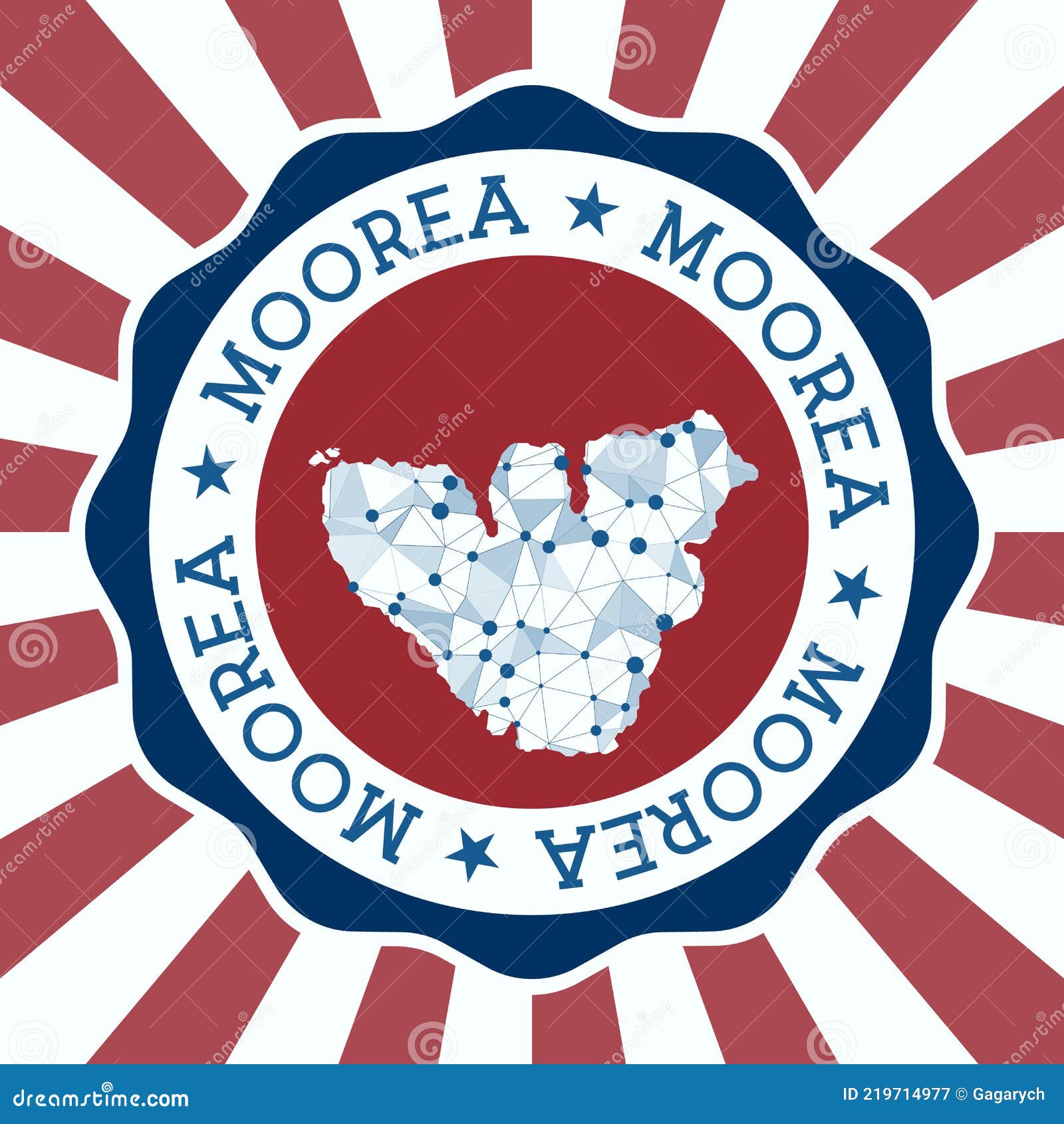 Moorea Badge. stock vector. Illustration of homeland - 219714977