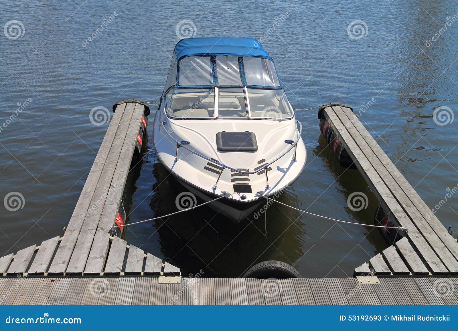 The moored boat stock image. Image of moored, pier, motor - 53192693