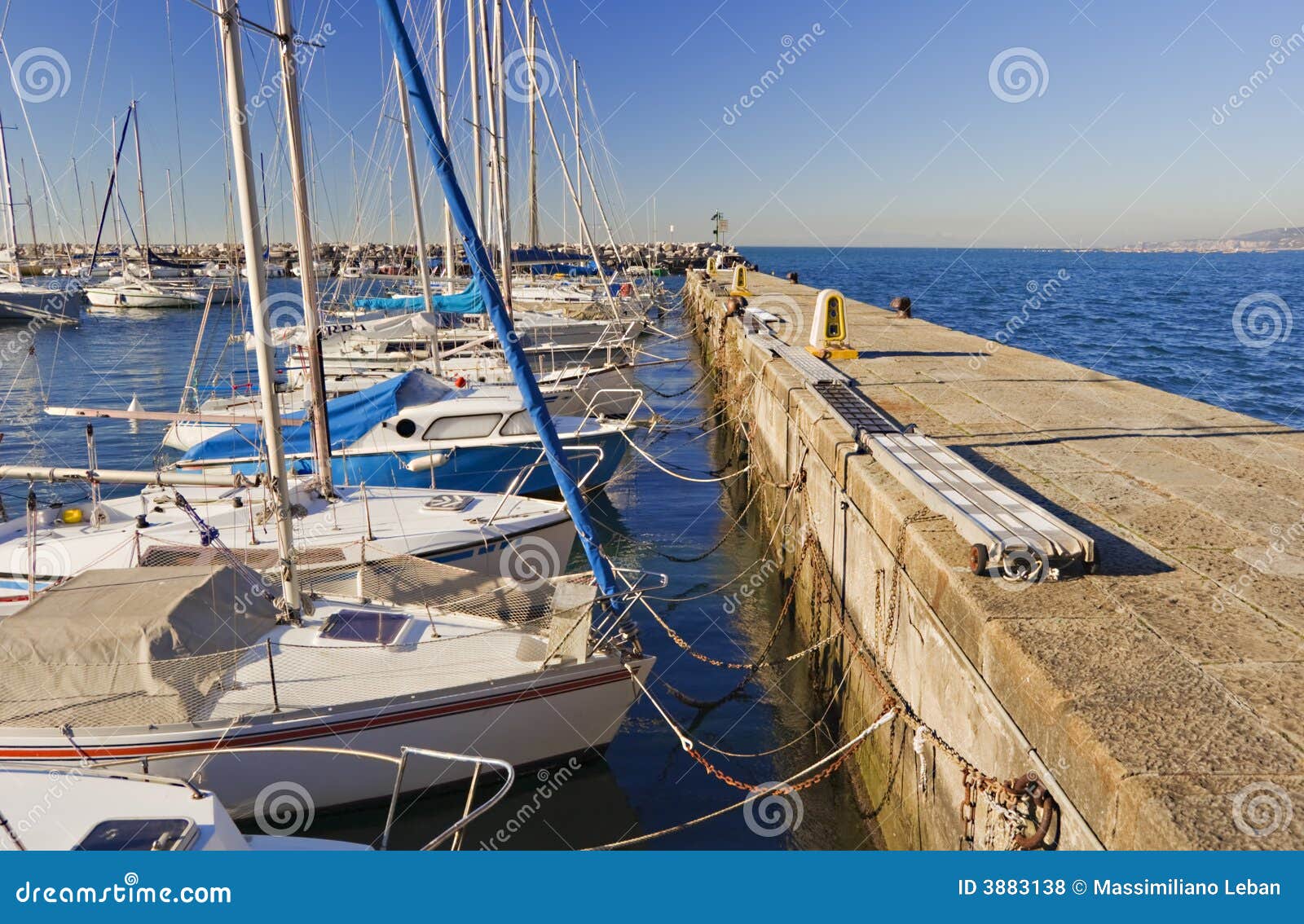 Moored boats stock photo. Image of mooring, sail, marine - 3883138