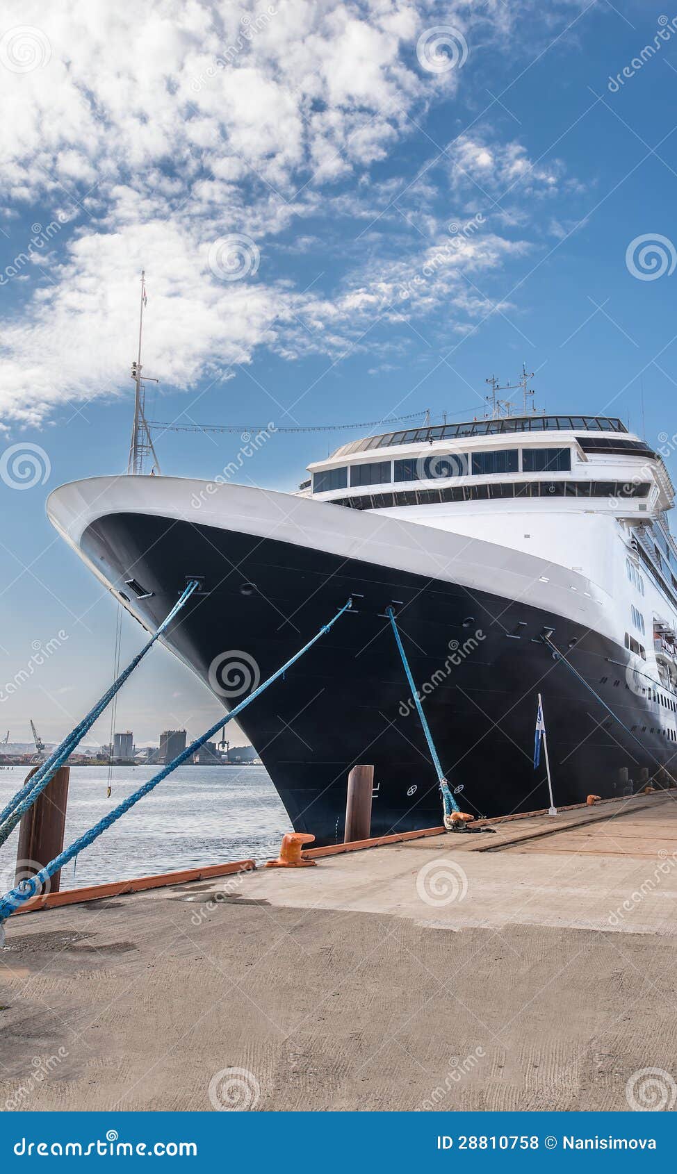 Moored cruise ship stock photo. Image of port, harbor - 28810758