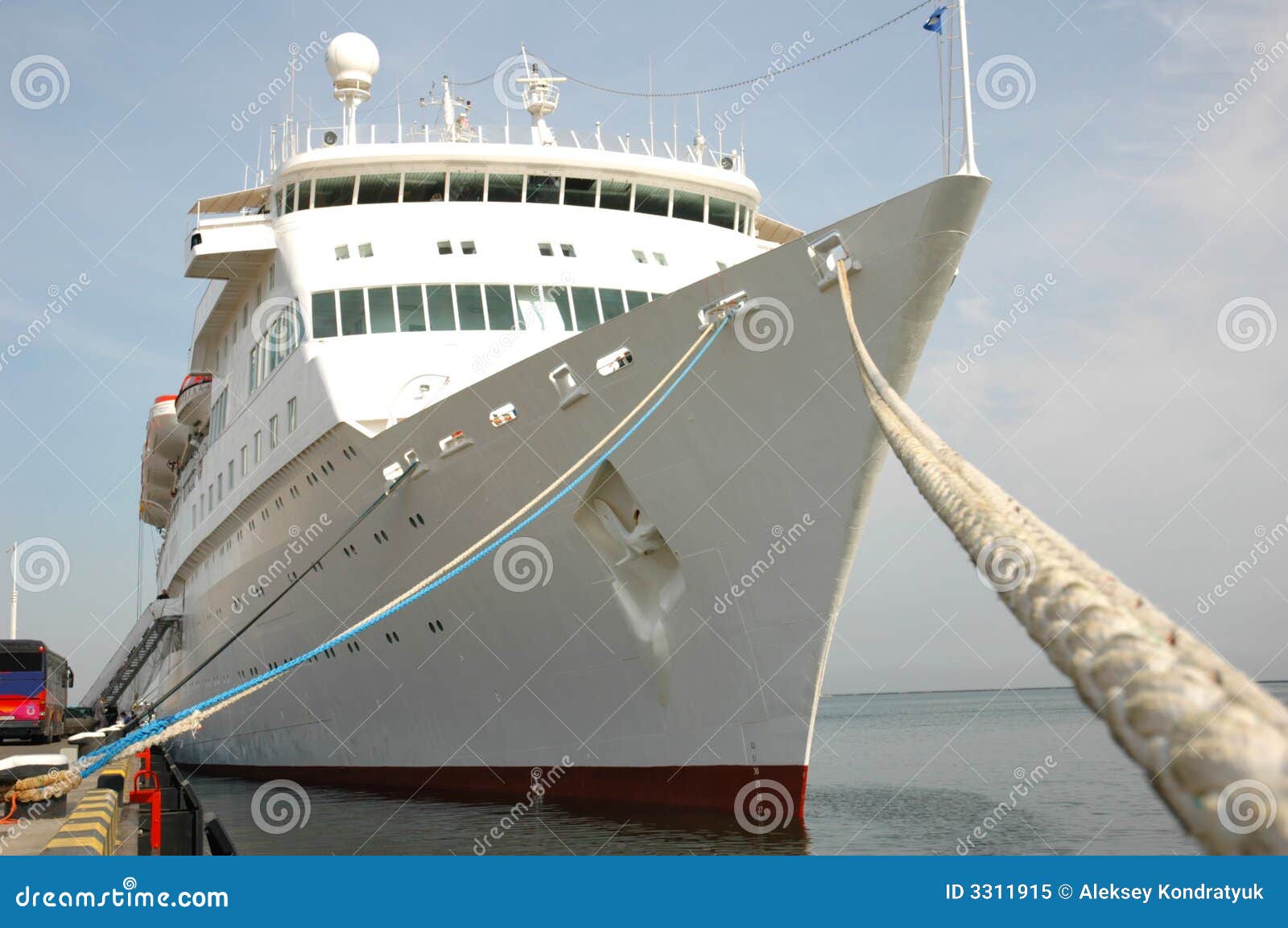 Moored cruise ship stock image. Image of dock, port, pacific - 3311915
