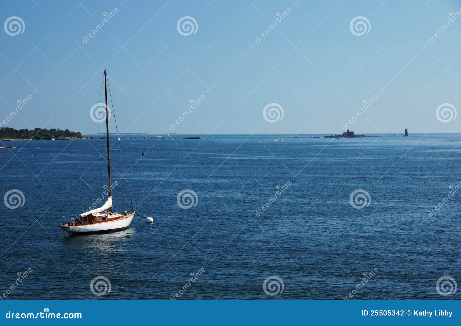 Moored Sail Boat stock photo. Image of alone, sailboat - 25505342