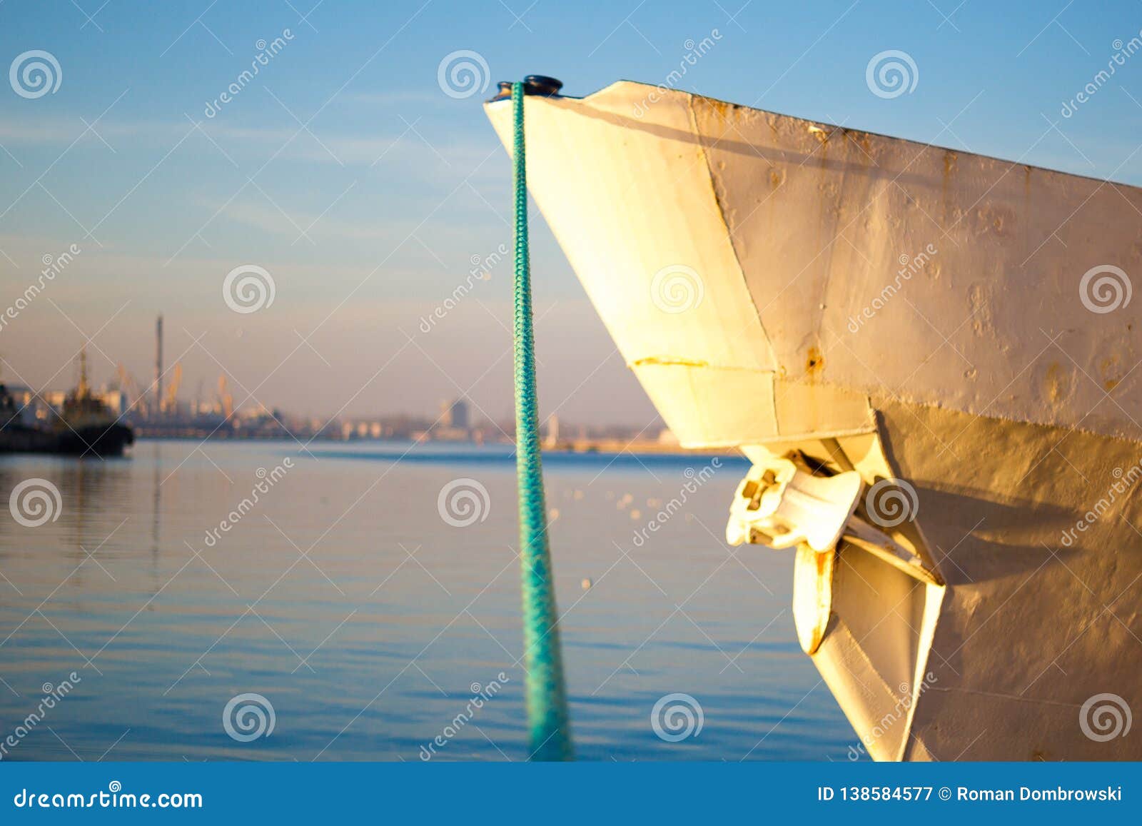 Moored Ship. Selective Focus Stock Image - Image of moor, cleat: 138584577