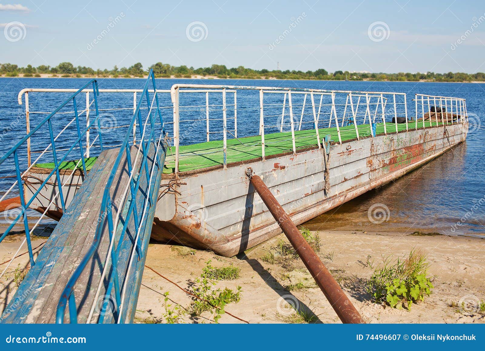 Oil Tanker Shore Station With Mechanical Loading Arms. Stock Image ...