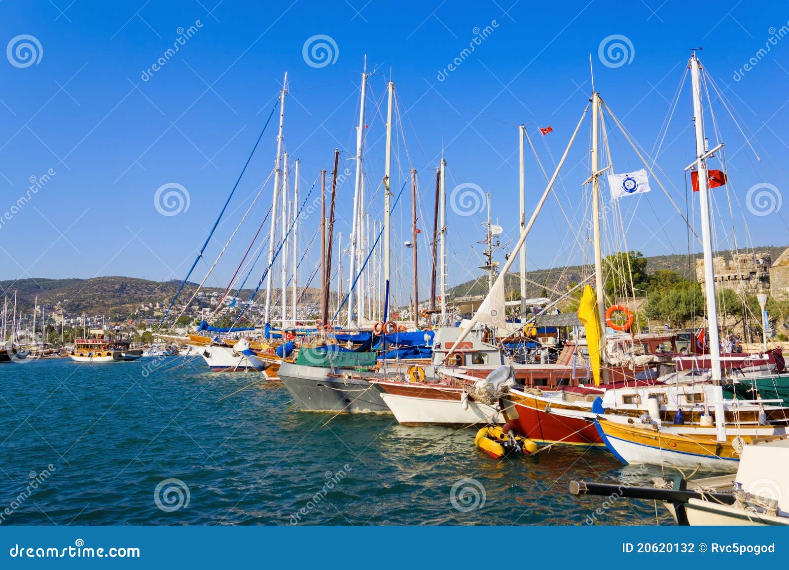 Moored Yachts, Bodrum, Turkey Stock Photo - Image of luxury, port: 20620132