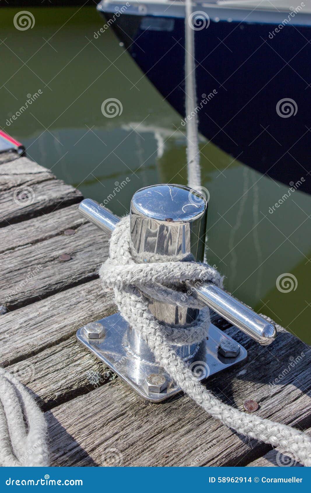 Mooring bitt stock photo. Image of prow, detail, wooden - 58962914