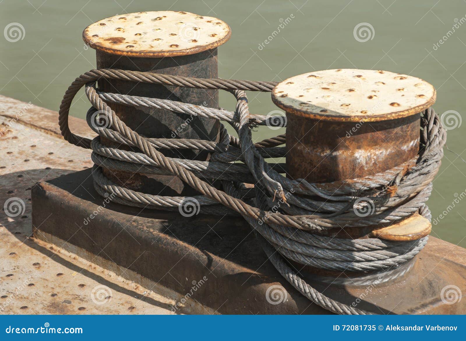 Mooring on ferry deck stock image. Image of harbor, river - 72081735