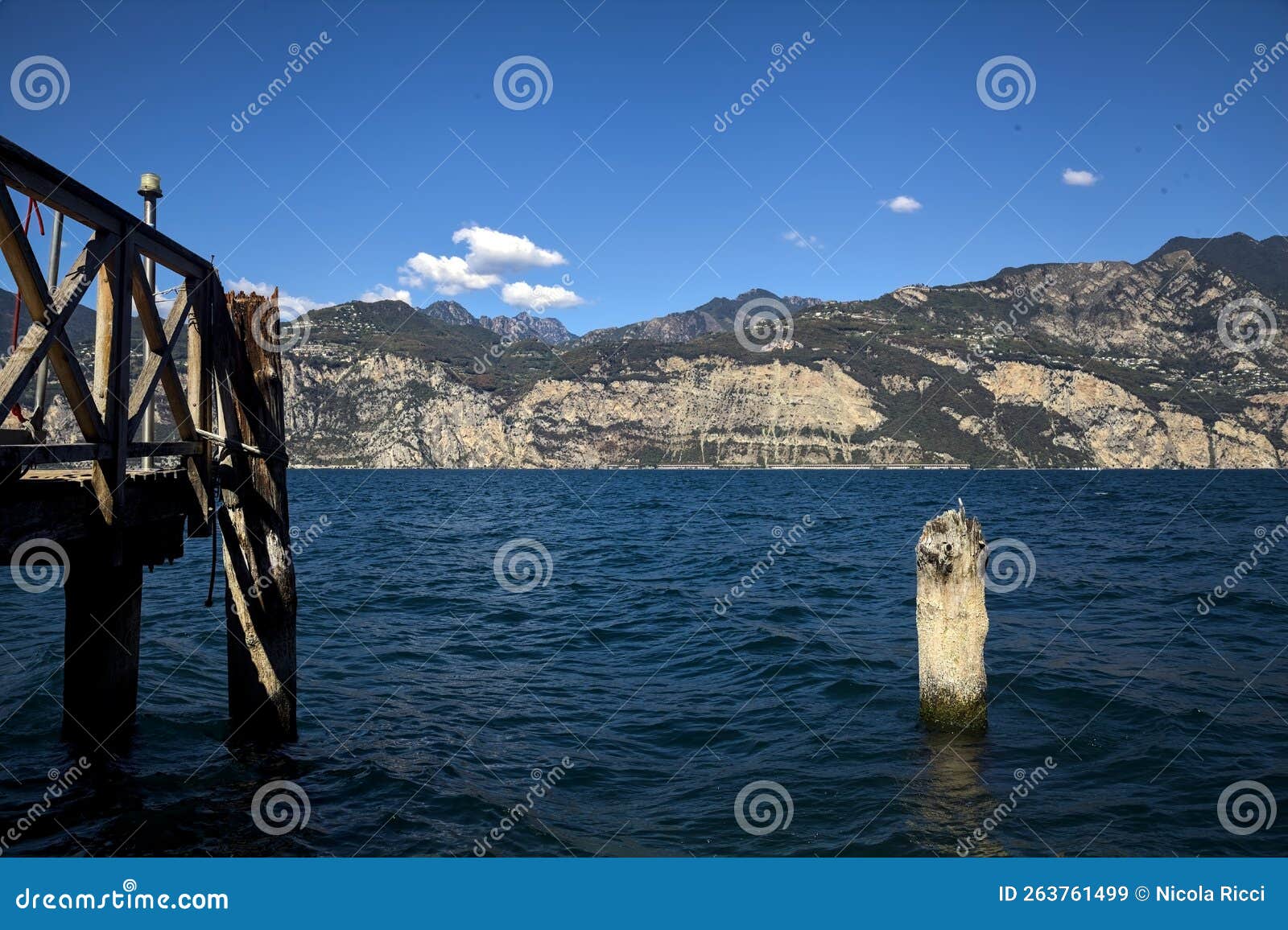 Mooring Pole Next To the Shore on a Sunny Day Stock Image - Image of ...