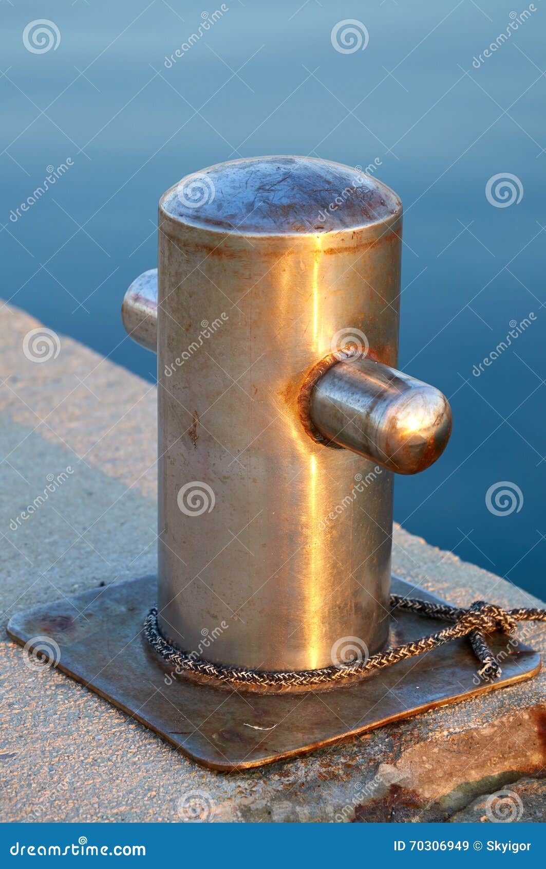 Mooring post stock image. Image of passenger, cleat, mooring - 70306949