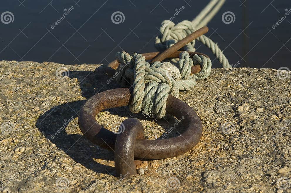 Mooring roap stock image. Image of coast, pier, ropes - 18208791