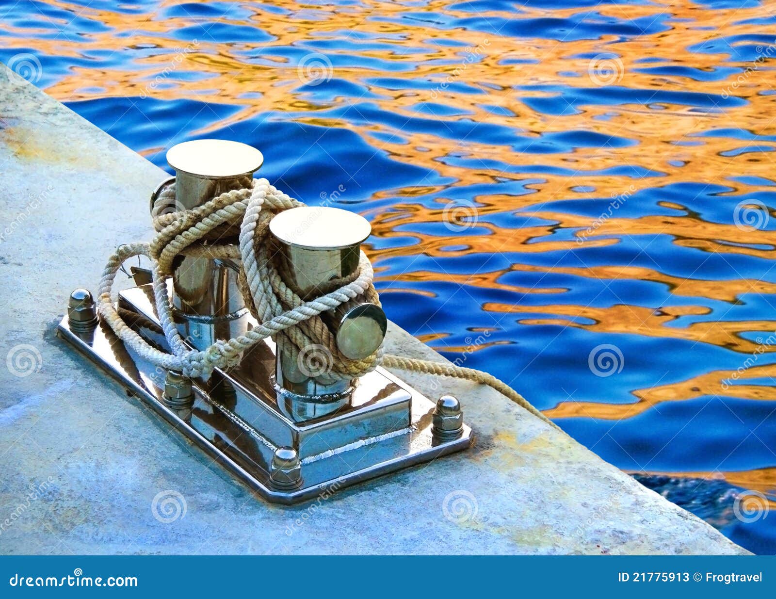 Mooring rope stock image. Image of cruising, ship, powerboat - 21775913