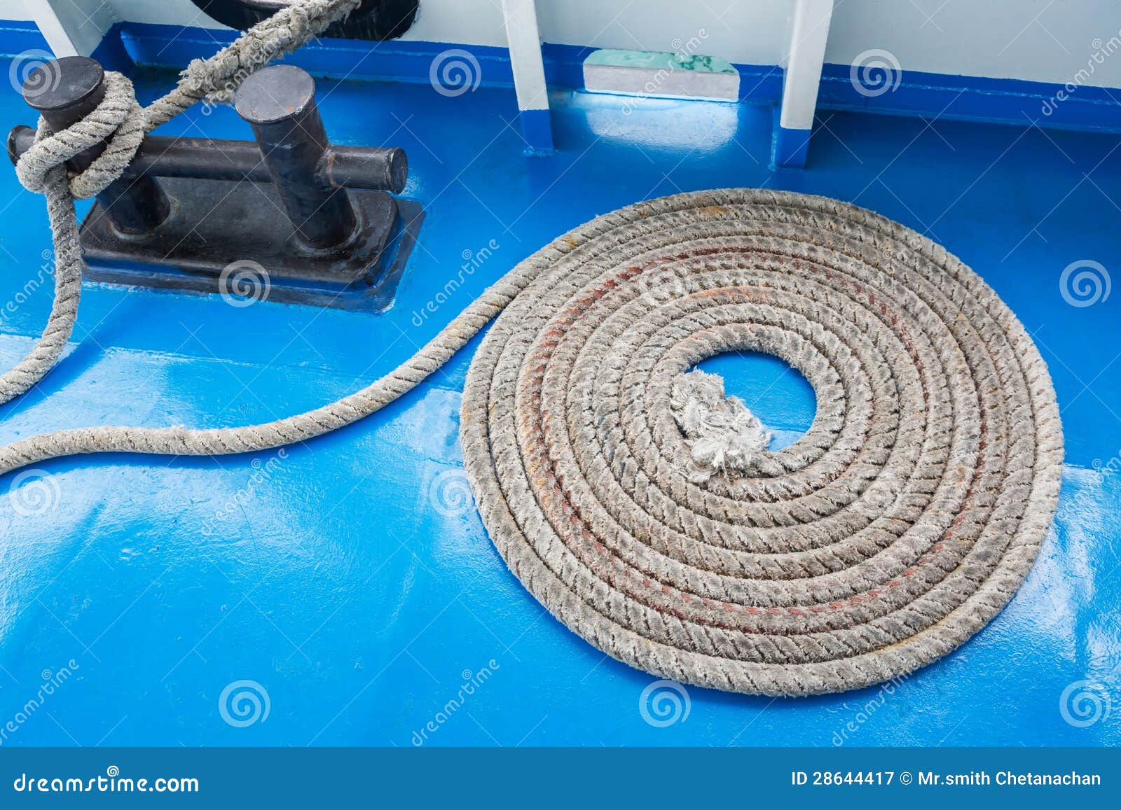 Mooring rope stock image. Image of bollard, marine, metal - 28644417