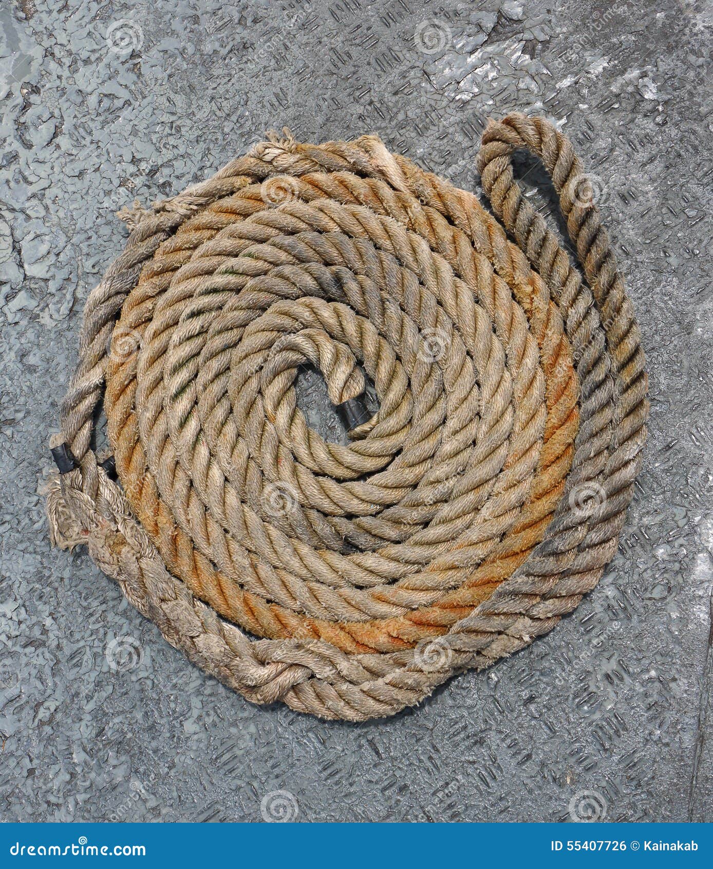 Mooring Rope that Rolls Nicely. Stock Photo - Image of roll, ground ...