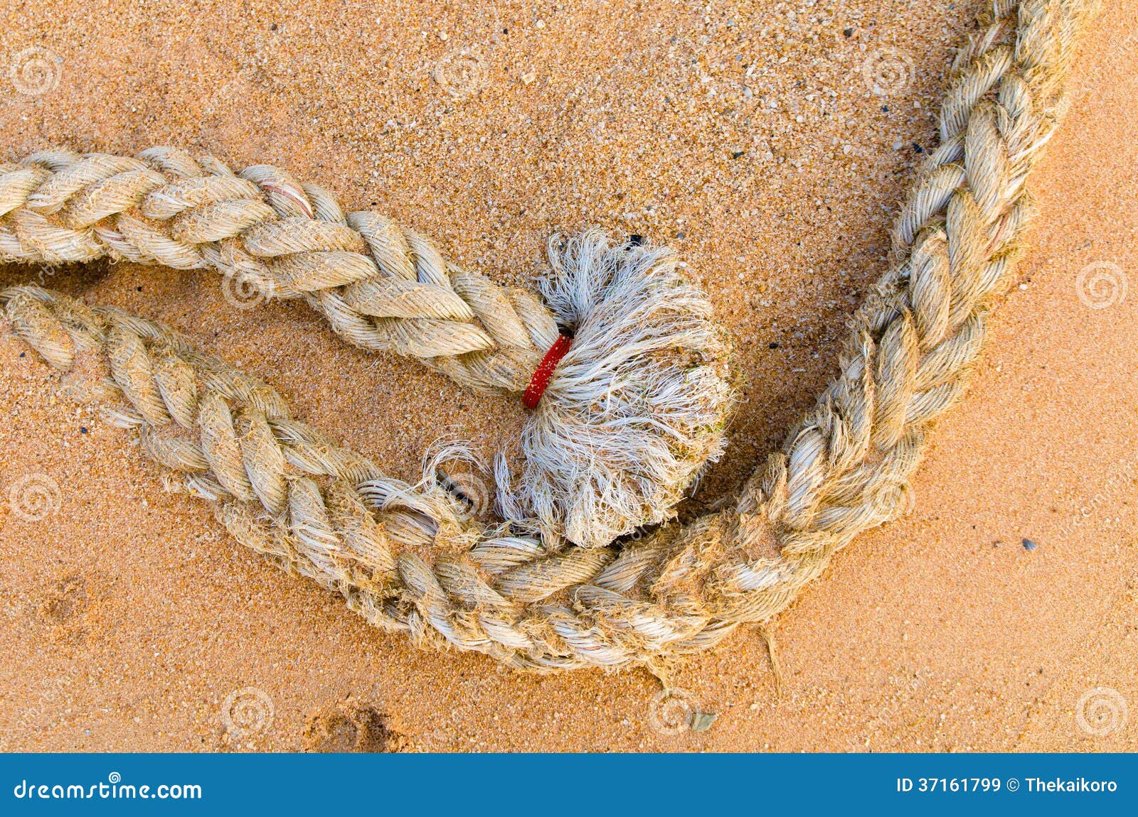 Mooring rope on sand stock image. Image of laying, seashore - 37161799