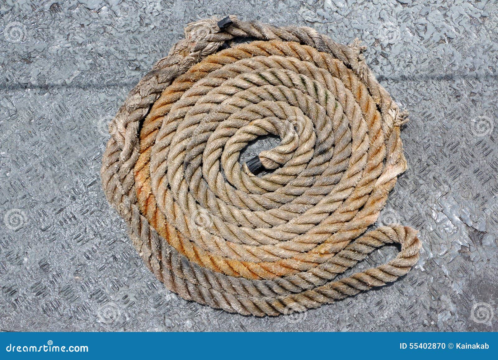 Mooring Rope Winder in Order. Stock Photo - Image of line, roll: 55402870