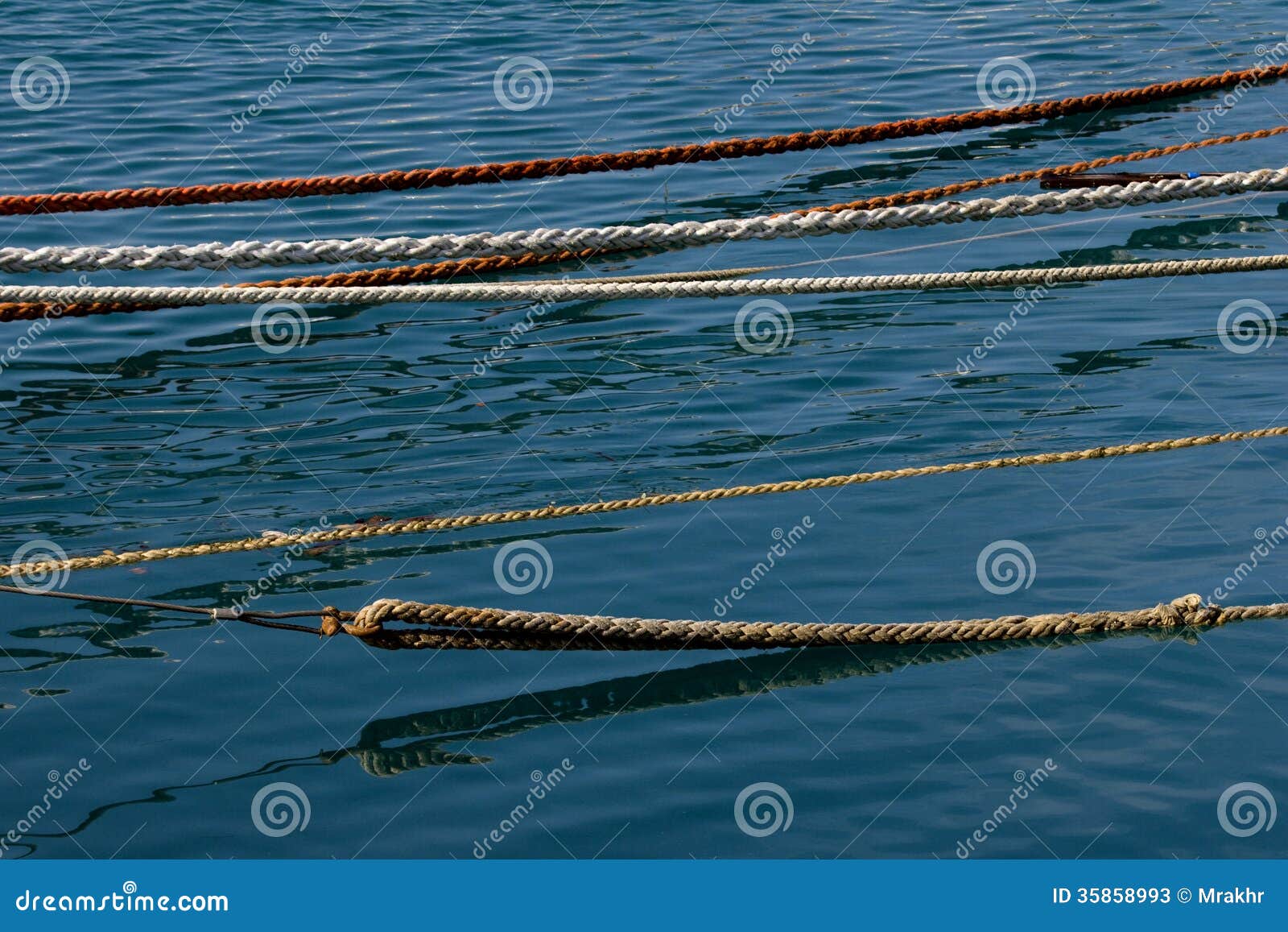 Mooring ropes stock image. Image of boat, port, maritime - 35858993