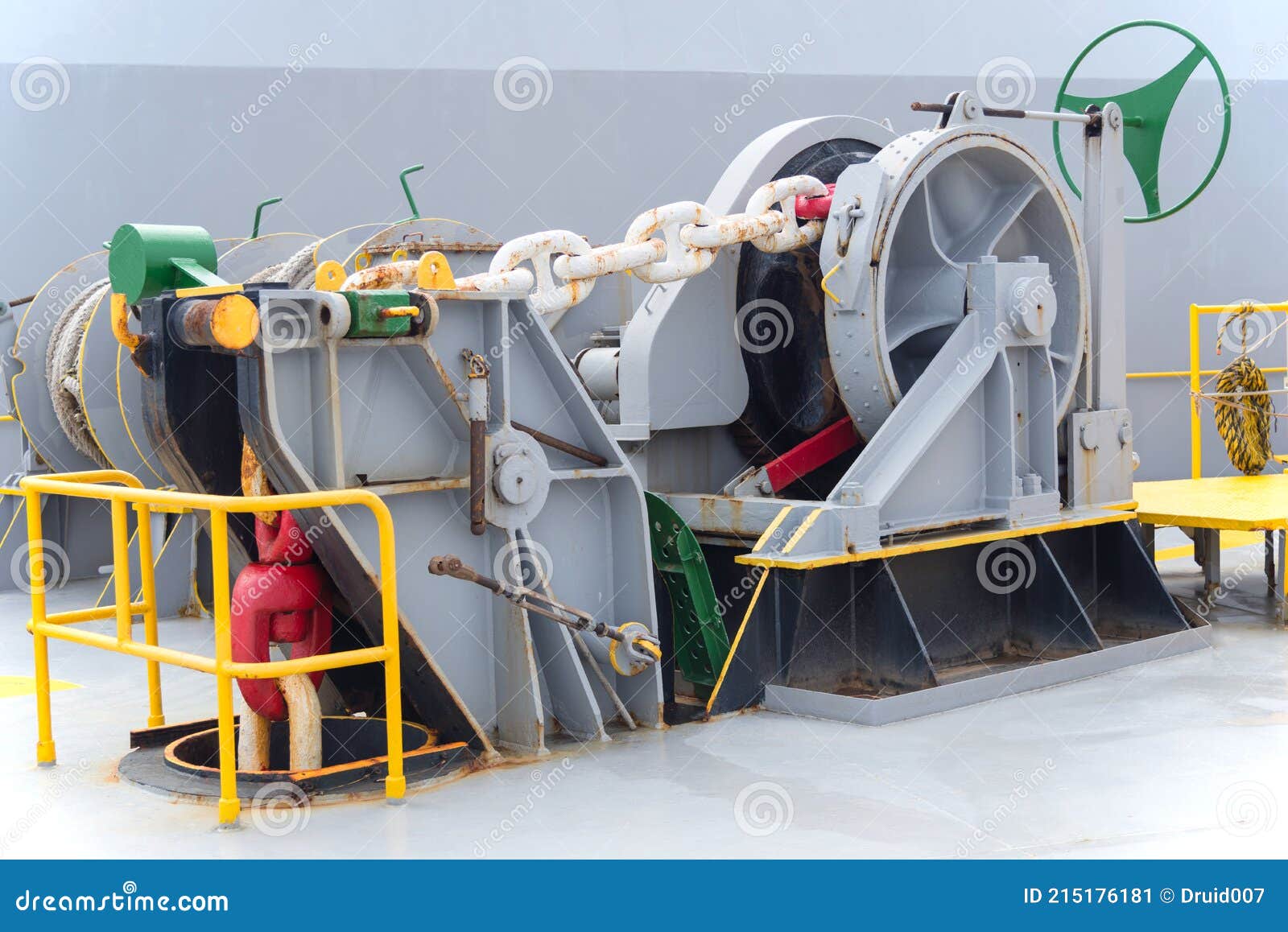Mooring winch stock image. Image of drum, hoist, ship - 215176181