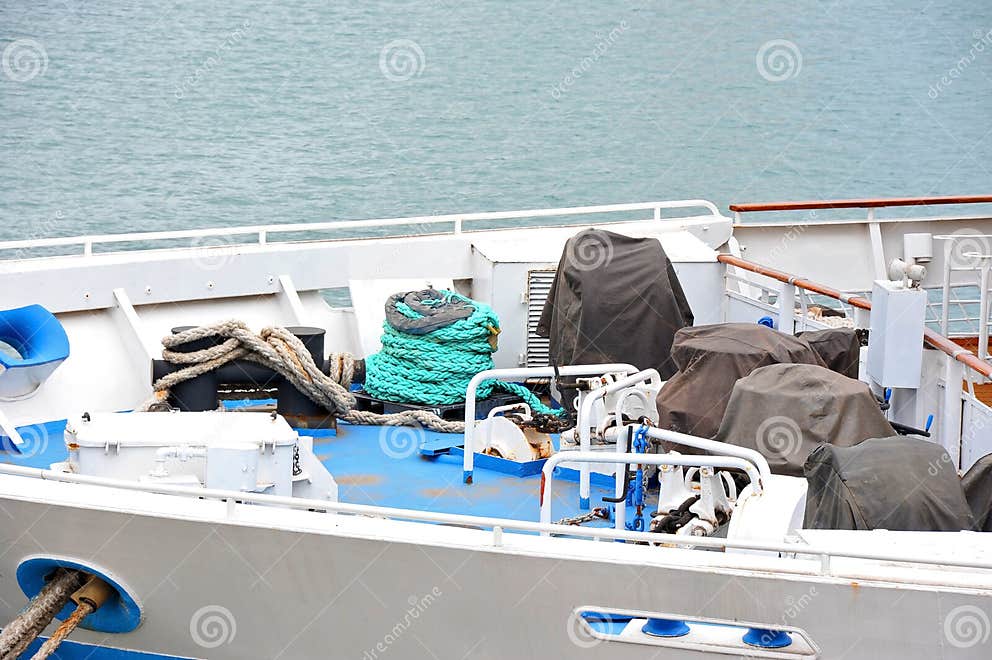 Mooring winch with hawser stock image. Image of pull - 79831997