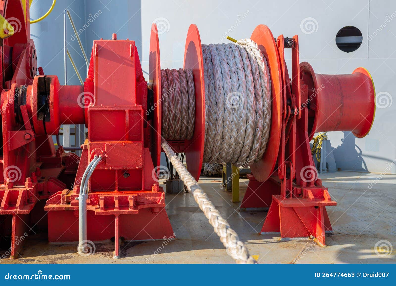 Mooring winch stock image. Image of industrial, harbour - 264774663