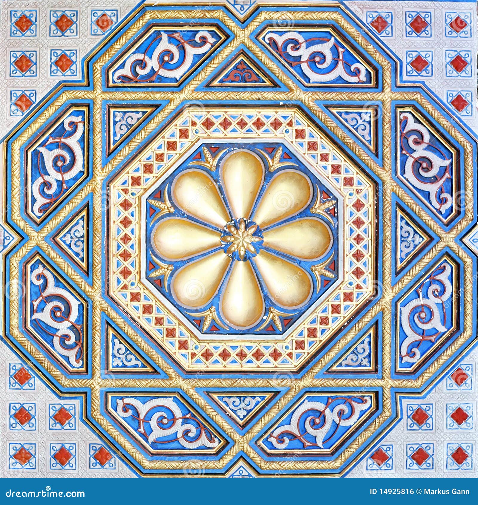 Moorish stock photo. Image of carving, beautiful, blue - 14925816