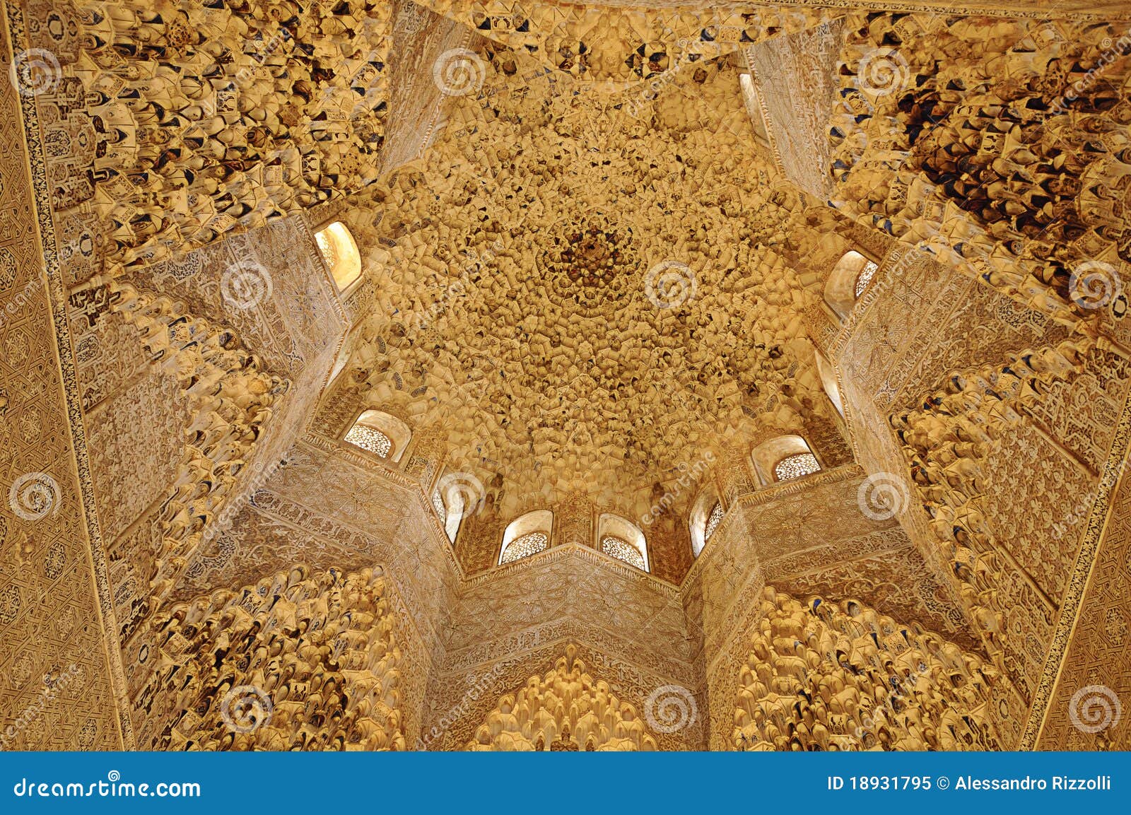 Moorish Art and Architecture Inside the Alhambra Stock Image - Image of ...
