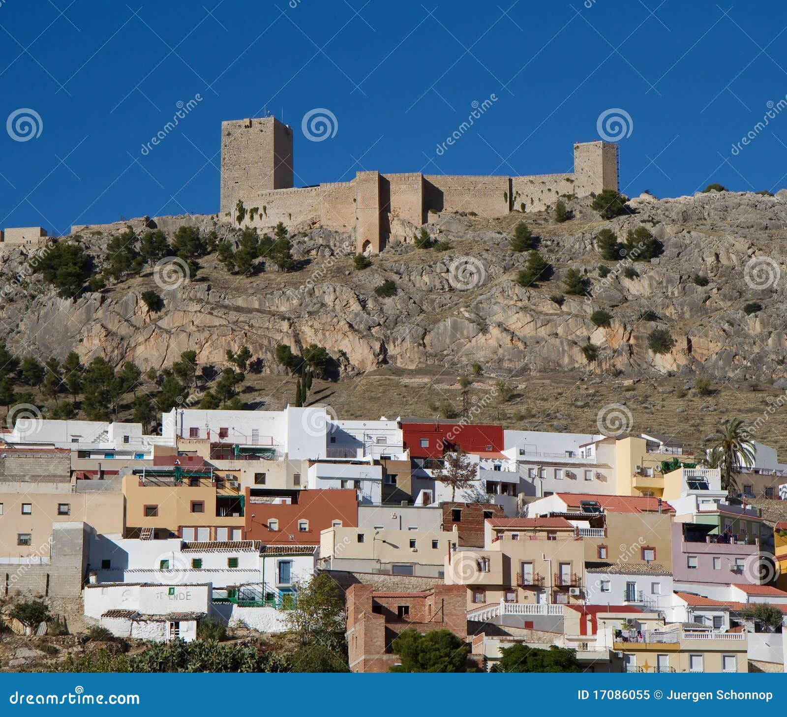 Moorish Castle of Jaen stock image. Image of mountain - 17086055