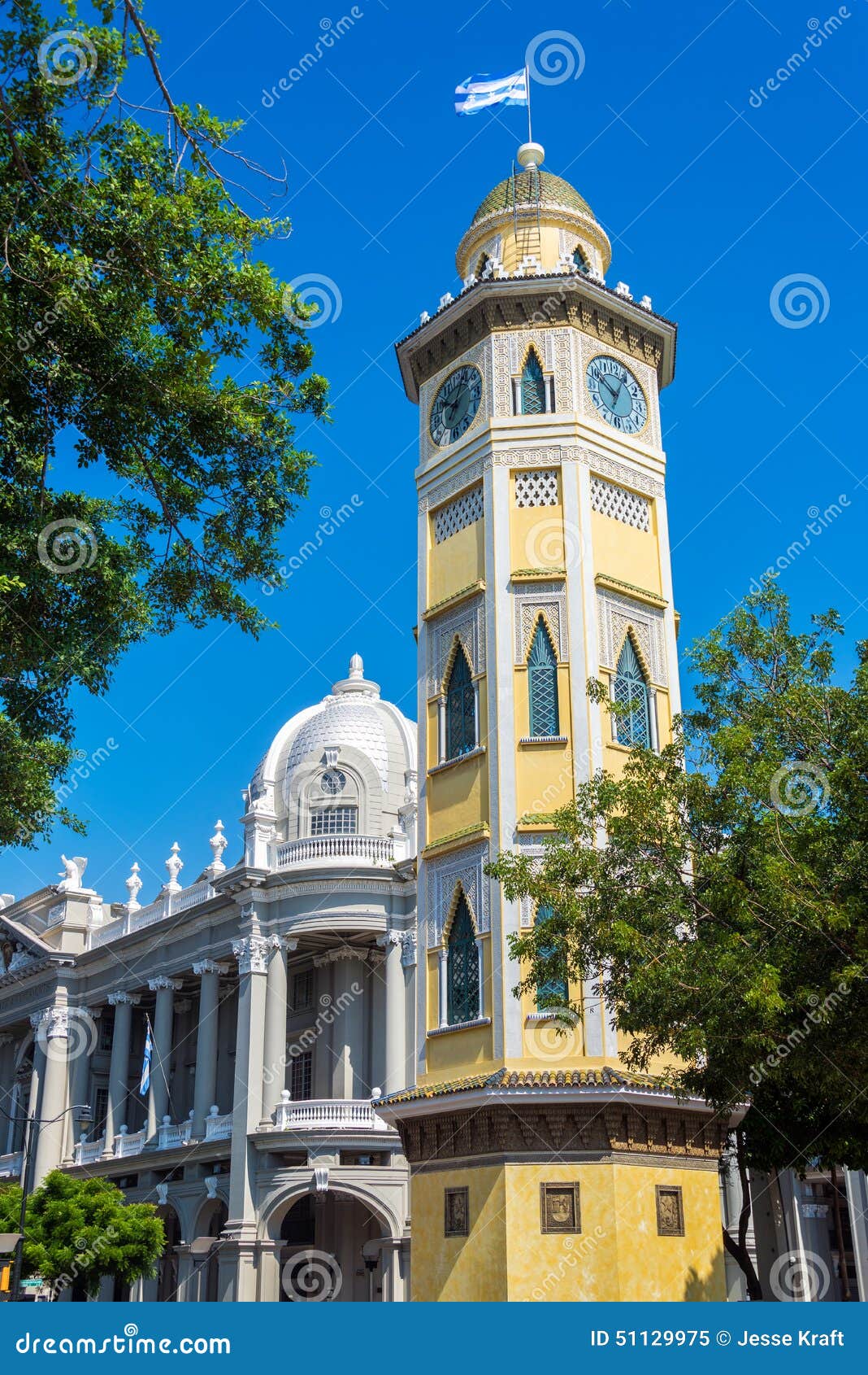 Moorish Clock Tower in Guayaquil Stock Image - Image of riverfront ...
