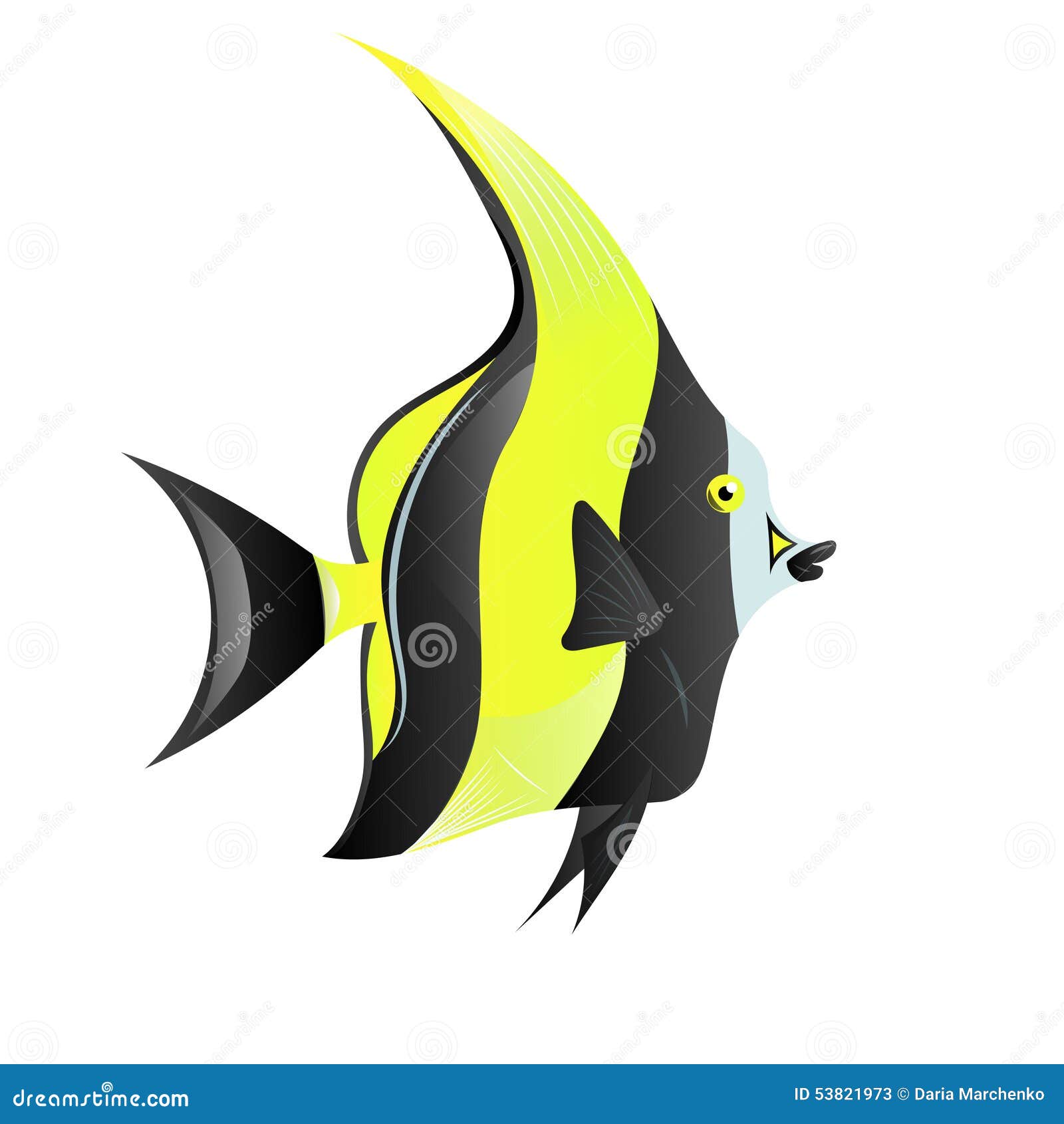 Yellow Boxfish Illustration Cartoon Vector | CartoonDealer.com #109439539