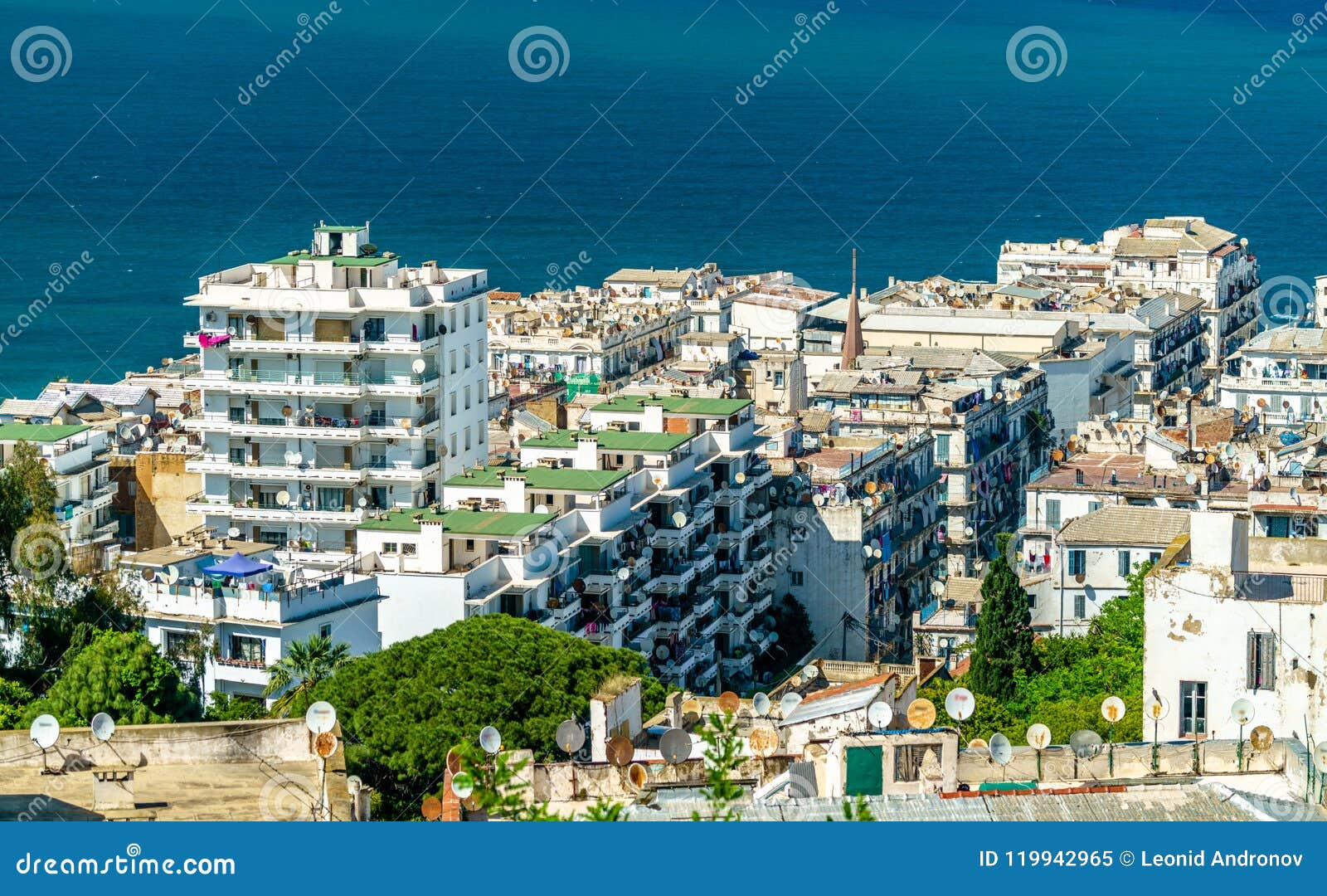 Moorish Revival Architecture in Algiers, Algeria Stock Image - Image of ...